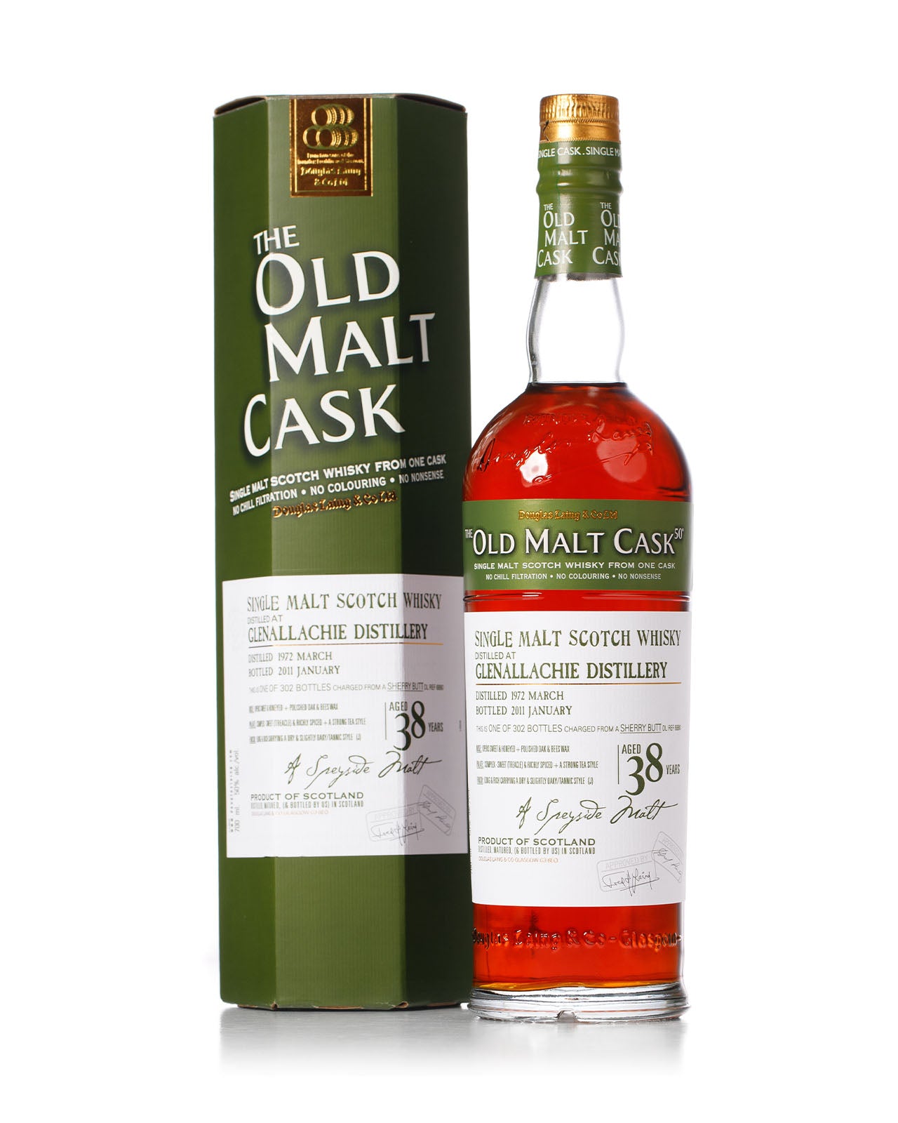 Glenallachie 1972 38 Year Old Old Malt Cask Douglas Laing Bottled 2011 ...