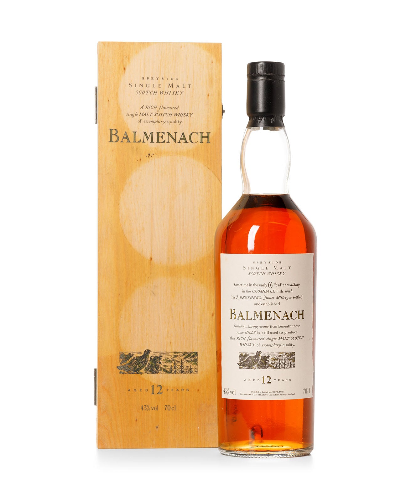 Balmenach 12 Year Old Flora & Fauna With Original Wooden Box – Mark Littler