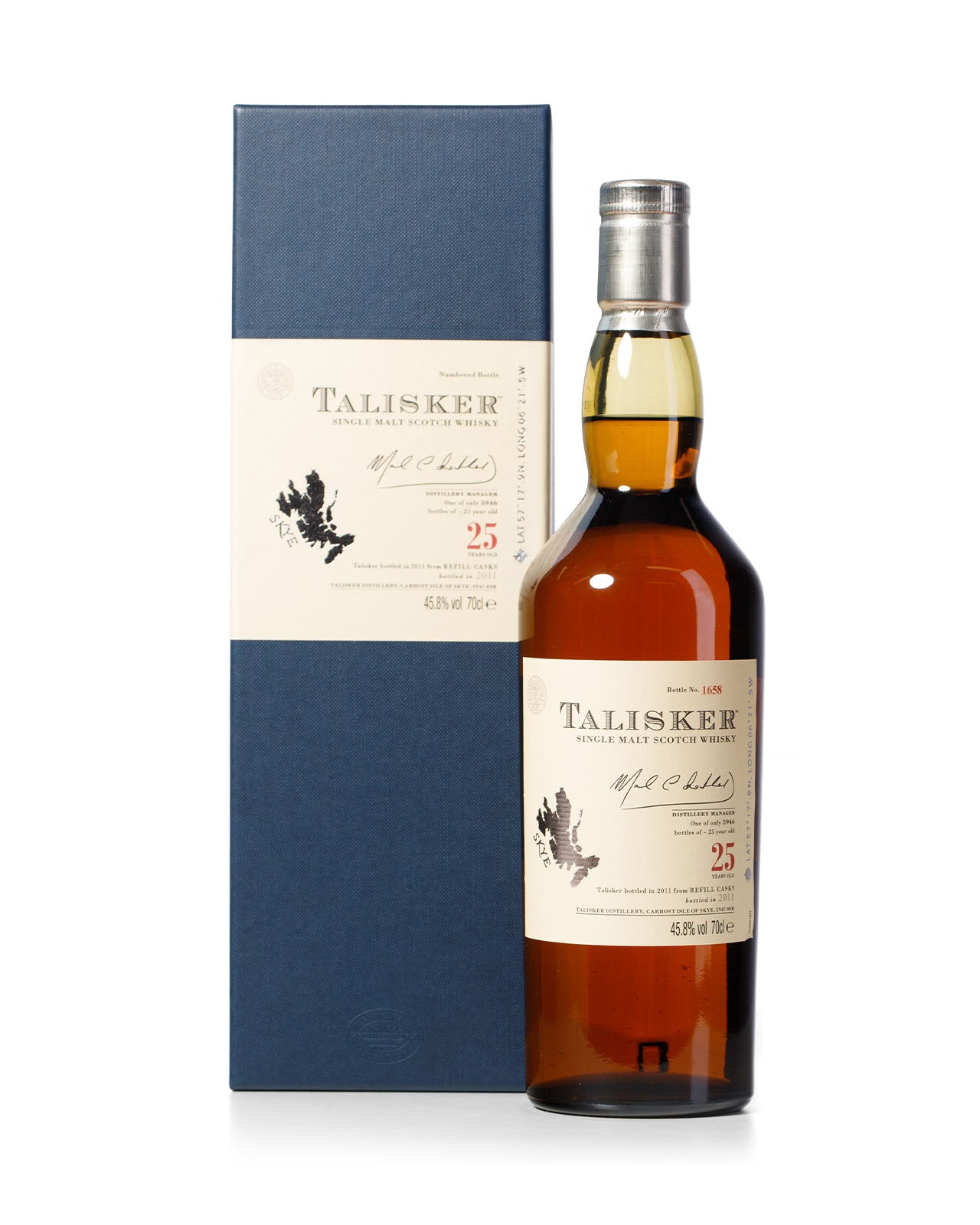 Talisker 25 Year Old Bottled 2011 With Original Box – Mark Littler