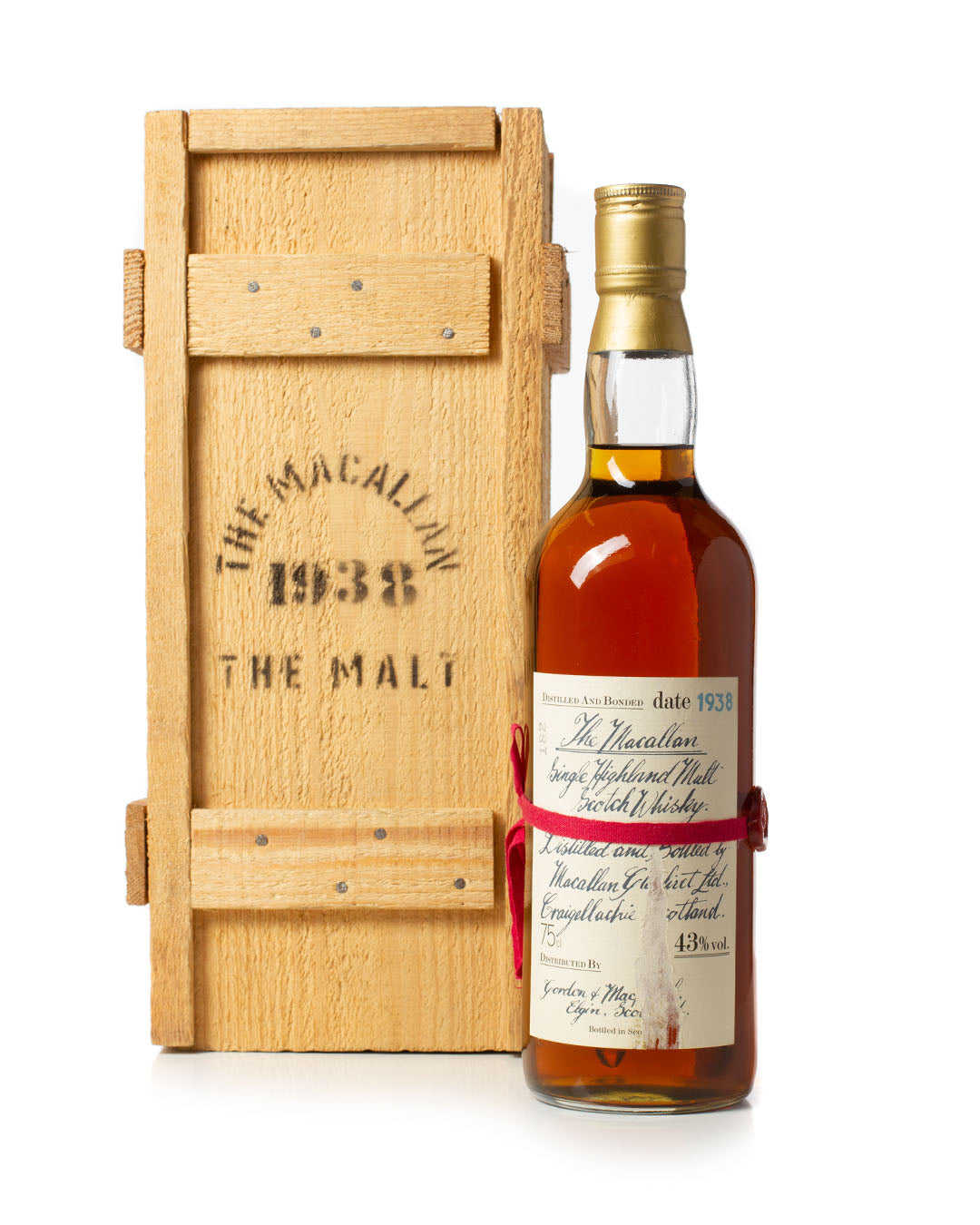 Macallan 1938 - Red Ribbon Handwritten Label – Mark Littler